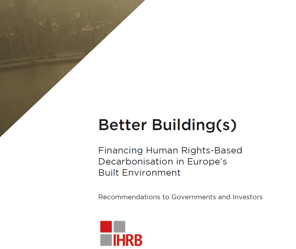 Financing Human Rights-Based Decarbonisation in Europe’s Built ...